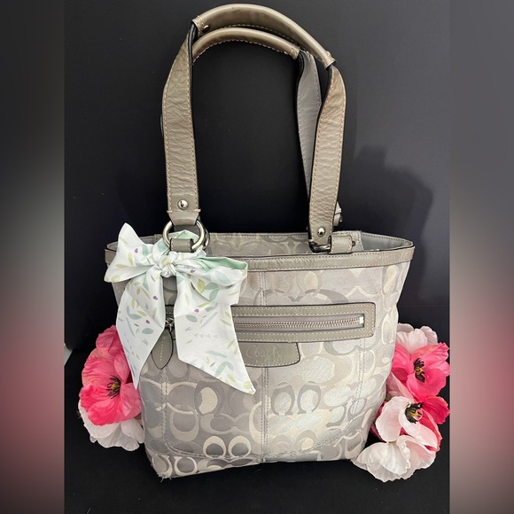 Coach | Bags | Coach Grey Signature C Satchel Bag | Poshmark
